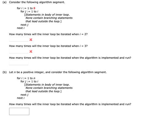 Solved A ﻿consider The Following Algorithm Segmentfor