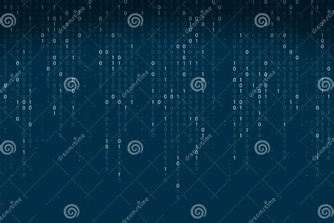 Abstract Binary Code Background Falling Streaming Binary Code