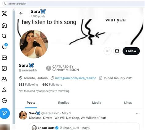 Sara Rasikh Canary Mission