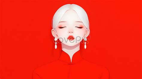 아름다운 예쁜 여자 일러스트 무료 다운로드 Lovepik