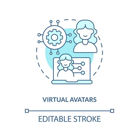 Virtual Avatars Turquoise Concept Icon Synthetic Data Solution For