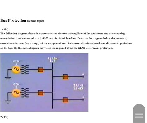 Solved Bus Protection Second Topic 1 3 The Following Chegg Com