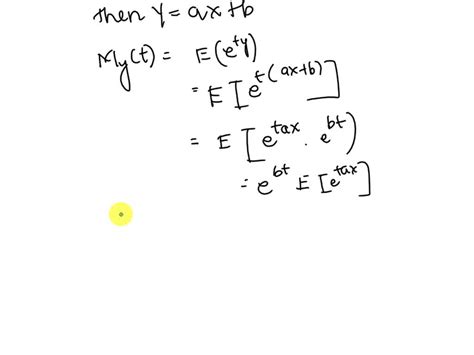 Solved Suppose The Moment Generating Function Of The Random Variable X Is Mxt For Any