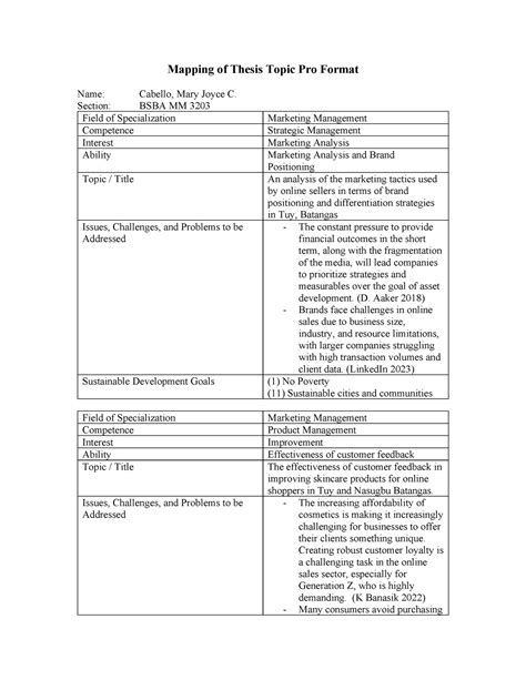 cabello mary joyce c topic mapping mapping of thesis topic pro