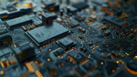 Detailed View Of Computer Circuit Board Perfect For Technology Concepts Stock Image Image Of