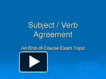 PPT Subject Verb Agreement PowerPoint Presentation Free To View Id C6810 YWEzZ