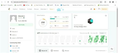 Prajun V On Linkedin Leetcode Codingjourney Algorithmmaestro