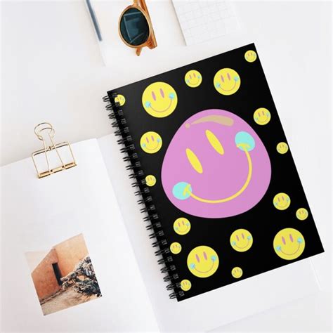Smiley Face Spiral Notebook Smiley Face Journal Pregnancy Etsy