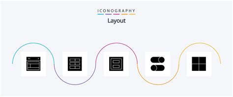 Layout Glyph 5 Icon Pack Including Loading Ellipsis Ui Two Layout