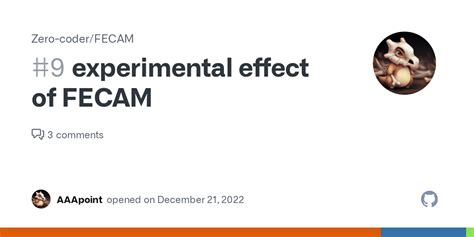 Experimental Effect Of FECAM Issue 9 Zero Coder FECAM GitHub