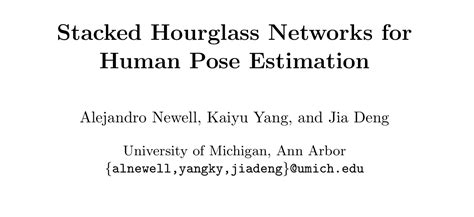 [분석] Stacked Hourglass Networks For Human Pose Estimation