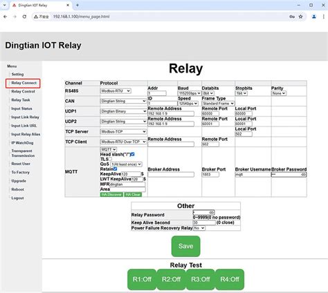 integration of esp32 based relay board for home with dingtian