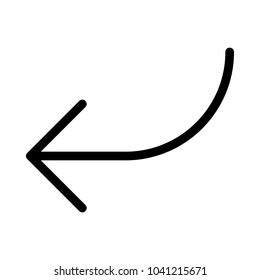 Curved Left Arrow Stock Vector Royalty Free 1041215671 Shutterstock