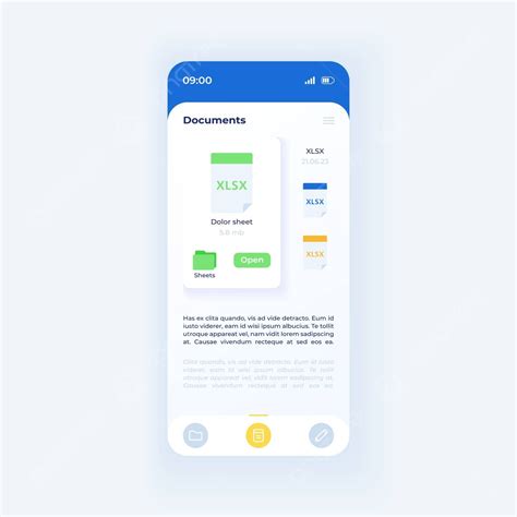Document Catalog Smartphone Interface Vector Template Web Flat Phone Vector Web Flat Phone