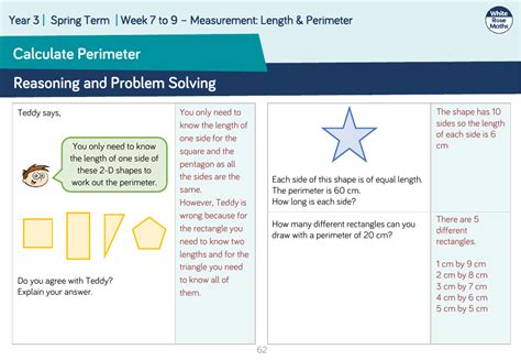 Calculate Perimeter Reasoning And Problem Solving Maths Year 3