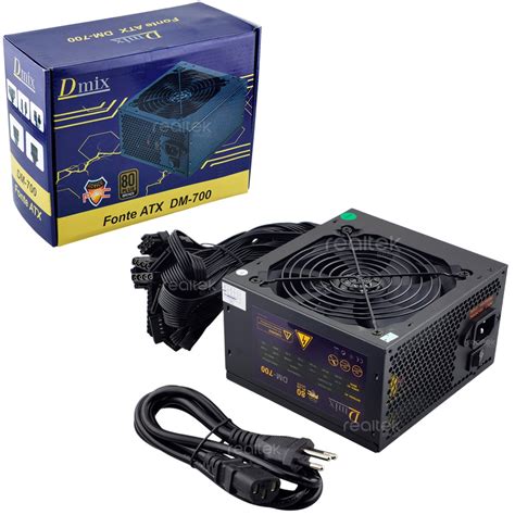 Fonte Atx 700w Real 80 Plus Bronze Pfc Ativo Dmix DM 700 Realtek