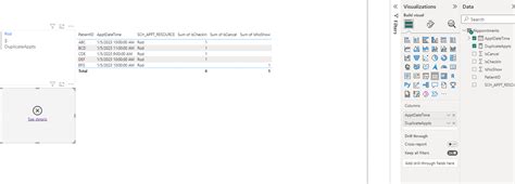 measure to count duplicate appointments can t add column dax