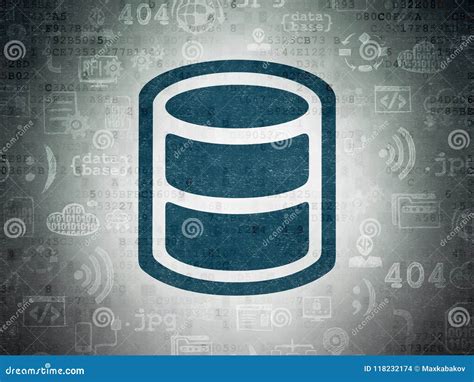 Database Concept Database On Digital Data Paper Background Stock
