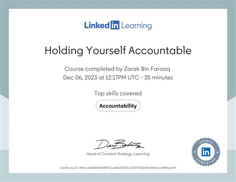 Zarak Bin Farooq On Linkedin Certificate Of Completion