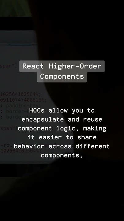 React Higher Order Components Shorts Reactjs Youtube React Higher Order Components Shorts Reactjs Youtube