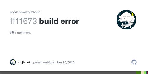 Build Error Issue 11673 Coolsnowwolf Lede GitHub