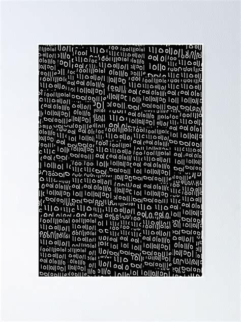 Binary Numbers Poster By Fulham Redbubble