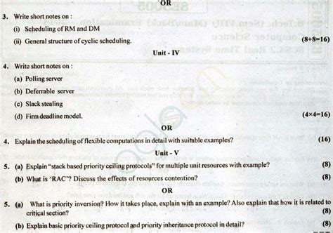 rtu question papers 8 semester cs real time system aglasem