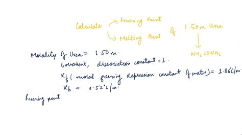 solved calculate the freezing point and boiling point temperature of 1