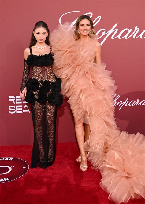 Heidi Klum And Her Daughter Leni Wore Leg Baring Looks To The Amfar Gala