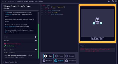 Exercise 21 Arrays And Strings · Issue 708 · Gdquestlearn Gdscript