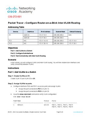 Packet Tracer Implement VLANs And Trunking Packet Tracer Implement VLANs And