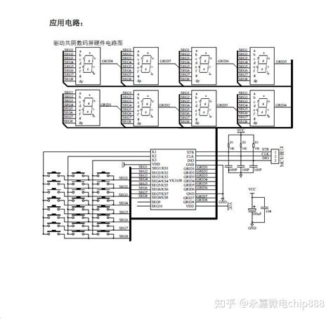 Led驱动ic，led数显驱动芯片 Vk1638是一种带键盘扫描接口的led（发光二极管显示器）驱动控制专用ic内部集成有mcu数字接口