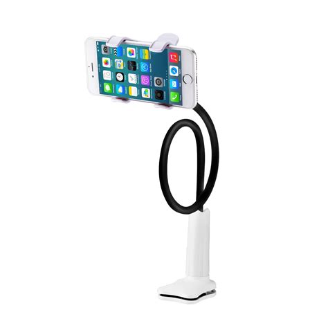 powstro lazy mount clip long arm holder switch mount holder stand flexible for cell phones on