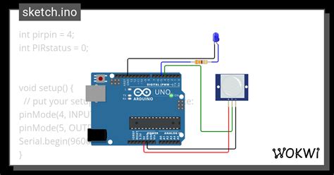 Sensor Gerak Wokwi Esp32 Stm32 Arduino Simulator