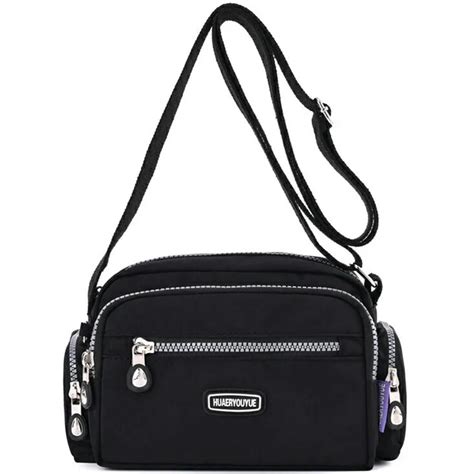 여성 패션 나일론 숄더 가방 솔리드 컬러 지퍼 방수 여성 Crossbody 가방 숙녀 여행 핸드백 숄더 백 AliExpress