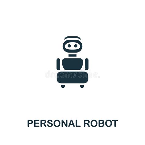 个人机器人图标 模板web设计和infographics的单色简单线路未来技术图标 向量例证 插画 包括有 控制 图表 251919564