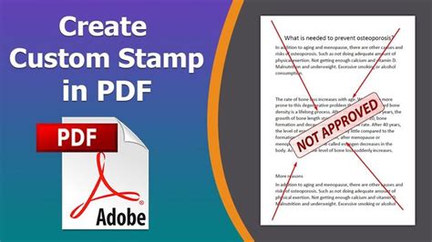 How To Create A Custom Stamp In Adobe Acrobat Pro Dc Bone Loss I Will Show You Bone Density