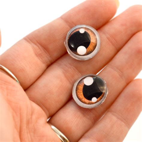 Brown Anime Glass Doll Eyes With Shines Handmade Glass Eyes