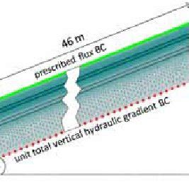 HYDRUS 2D Model Domain Showing The Finite Element Mesh Dimensions And Download Scientific