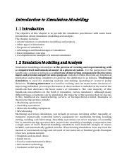 Chapter Introduction To Simulation Modelling Pdf Introduction To Simulation Modelling
