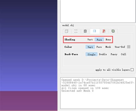 What Does Shading Choice Of Meshlab Actually Do Stack Overflow