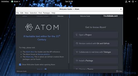 How To Install Atom Text Editor On Fedora TecAdmin