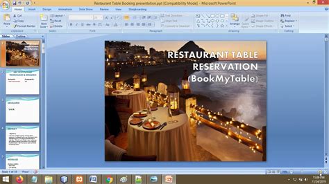 Project Ppt Restaurant Table Booking System Php Mysql Bootstrap Youtube