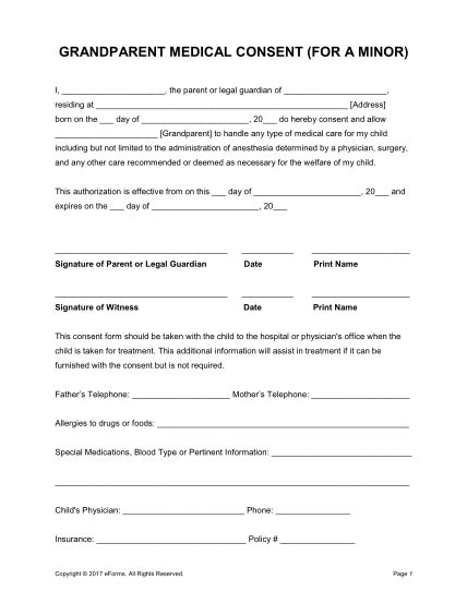 13 Free Printable Medical Consent Form Free To Edit Download And Print