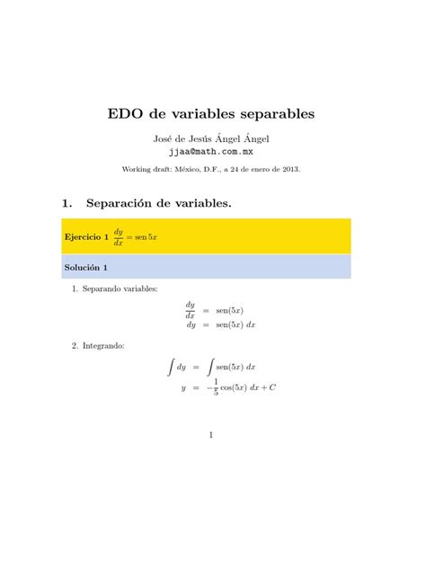 Variables Separables Pdf Pdf