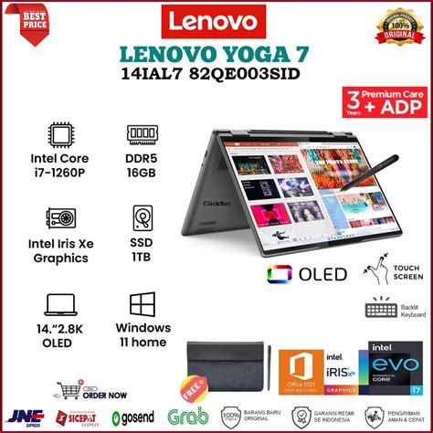 Jual Lenovo Yoga Ial Sid I P Evo Gb Tb Ssd K Oled Touch Win Ohs Shopee