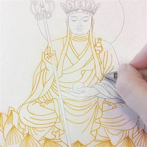 靚麗子佛教畫冊佛像臨摹畫冊32幅不同精美佛畫佛像描金菩薩描金描繪可回收菩薩像 蝦皮購物