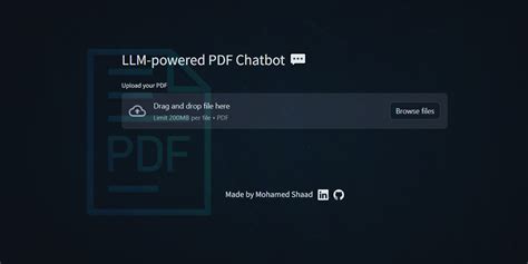 Github Shaadclt Llm Powered Pdf Chatbot This Is A Streamlit Based Pdf Chatbot Powered By