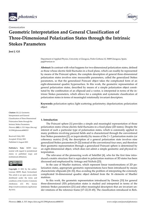 Pdf Geometric Interpretation And General Classification Of Three
