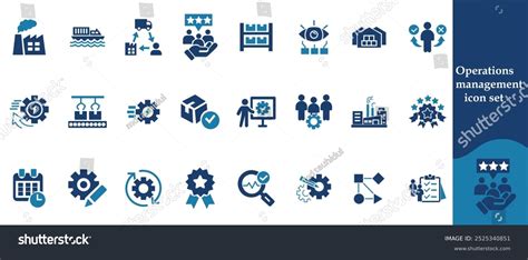 Operations Management Editable Stroke Icon Collections Stock Vector Royalty Free